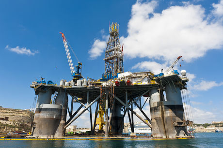 Oil Rig Harbour Senglea Malta Editorial Stock Photo - Stock Image ...