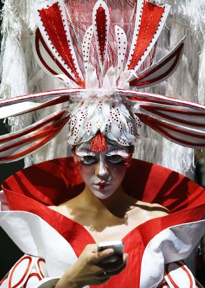 Model Waits Displaying During Exhibition Show Editorial Stock Photo ...