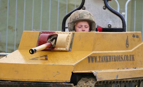 Children Driving Mini Tanks On Beach Editorial Stock Photo - Stock ...