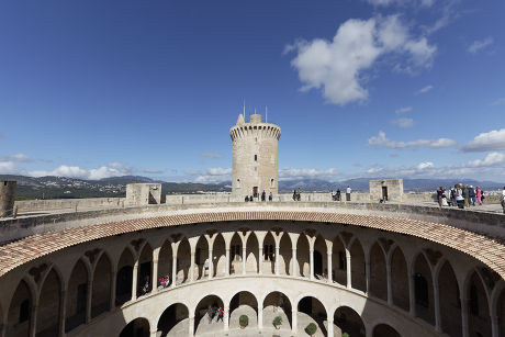 Castell De Bellver Castle View Courtyard Editorial Stock Photo - Stock ...