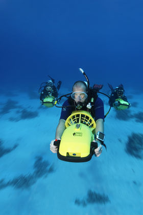 Model Released Divers Diver Propulsion Vehicles - Foto de stock de ...