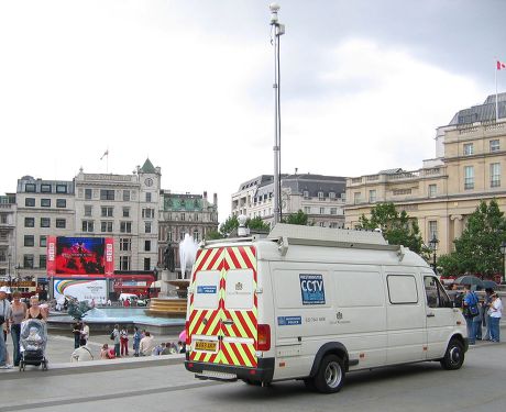 Metropolitan Police Cctv Van Trafalgar Square Editorial Stock Photo ...