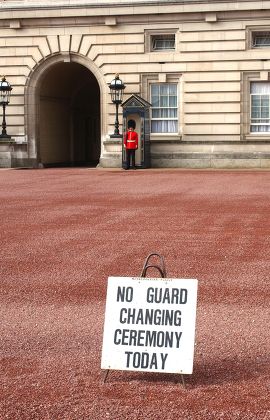 No Changing Guard Ceremony Sign Buckingham Editorial Stock Photo ...