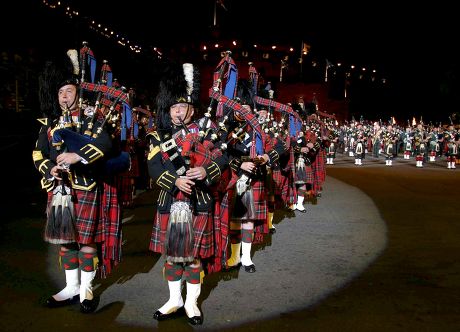 Massed Pipes Drums Royal Scots Dragoon Editorial Stock Photo - Stock ...