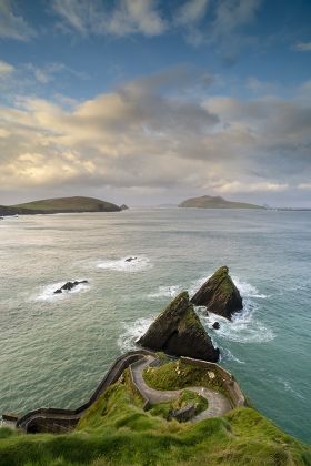 View Winding Coastal Pathway Pier Dawn Editorial Stock Photo - Stock ...