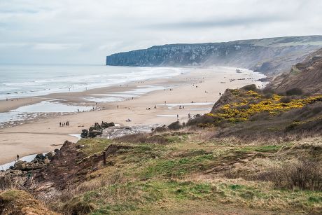 People On Beach Reighton Sands Filey Editorial Stock Photo - Stock ...