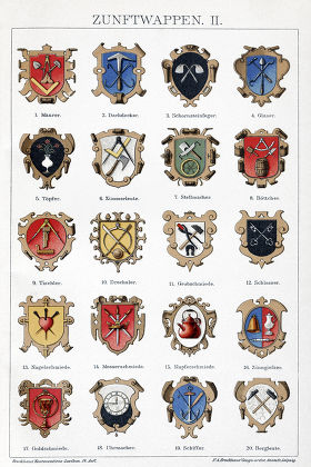 Old Guild Emblems Symbols Craft Guilds Editorial Stock Photo - Stock ...