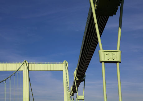 Detail Rodenkirchen Rheinbruecke Highway Bridge Over Editorial Stock ...