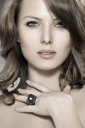 Model Released Young Woman Wearing Ring Editorial Stock Photo - Stock ...