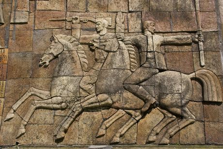 Wall Mosaic Relief Georgian Image Sighnaghi Editorial Stock Photo ...