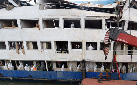Rescuers Work Hull Upright Ship Eastern Editorial Stock Photo - Stock ...