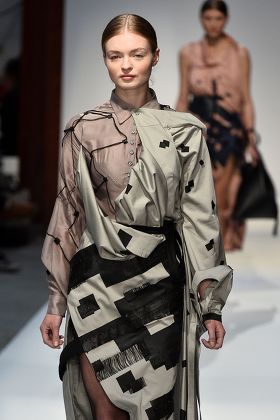 Model On Catwalk Wear Clothes Designed Editorial Stock Photo - Stock ...
