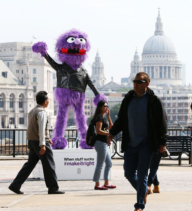 Wifi Powered Giant Furry Purple Puppet Editorial Stock Photo - Stock ...
