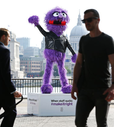 Wifi Powered Giant Furry Purple Puppet Editorial Stock Photo - Stock ...