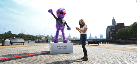 Wifi Powered Giant Furry Purple Puppet Editorial Stock Photo - Stock ...