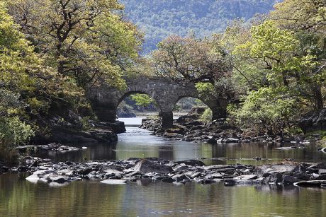 Old Weir Bridge Meeting Waters Killarney Editorial Stock Photo - Stock ...