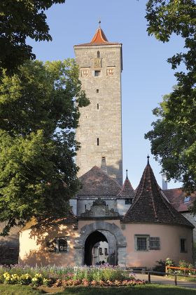 Castle Garden Castle Tower Rothenburg Ob Editorial Stock Photo - Stock ...