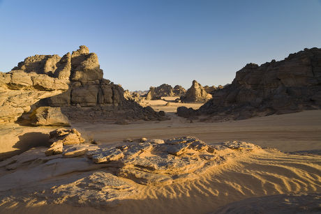 Rock Formations Libyan Desert Akakus Mountains Editorial Stock Photo ...