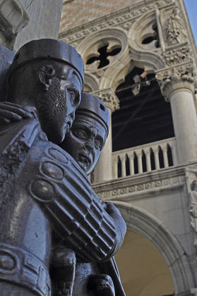 Porphyry Statue Roman Tetrarchs Detail Piazza Editorial Stock Photo ...