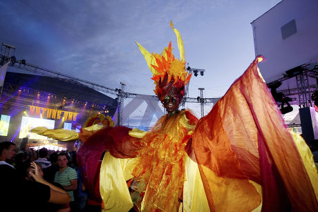 Performer Walking On Stilts On Open Editorial Stock Photo - Stock Image ...