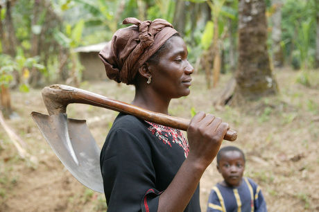 Women Carrying Spade Work Maniok Field Editorial Stock Photo - Stock ...