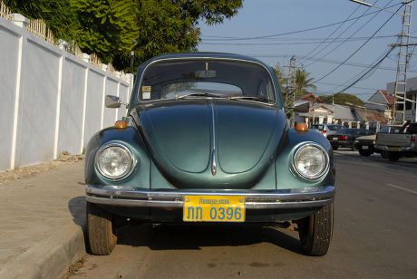 Vw Beetle Lao License Plate Vientiane Editorial Stock Photo - Stock ...