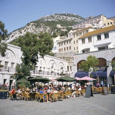 Cafe Scene Casements Square Gibraltar Editorial Stock Photo - Stock ...