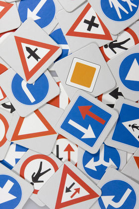 Various Traffic Signs Memory Concentration Cards Editorial Stock Photo ...