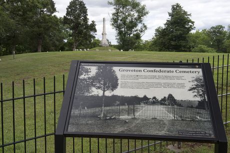 Groveton Confederate Cemetery Located Manassas National Editorial Stock ...