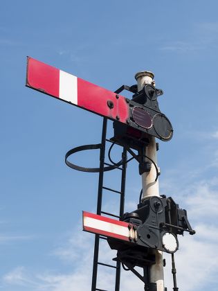 Vintage Track Signals Great Central Railway Editorial Stock Photo ...