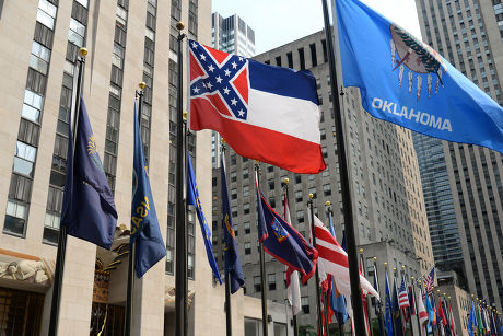 State Flag Mississippi Waves Over Rockefeller Editorial Stock Photo ...