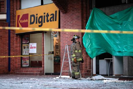 Firefighter Works Explosion Site Editorial Stock Photo - Stock Image ...