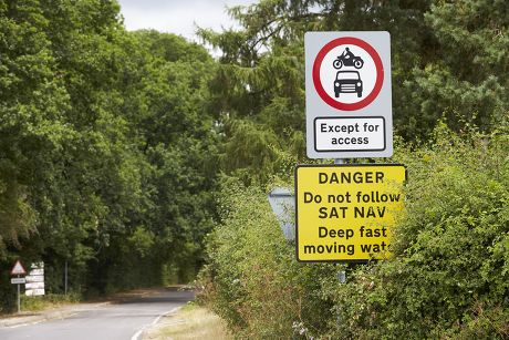 Sign Warning Drivers Not Follow Sat Editorial Stock Photo - Stock Image ...