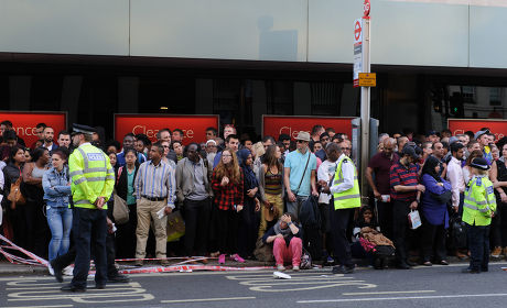 Passengers Corralled By Police Before Boarding Editorial Stock Photo ...
