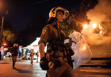 Riot Policeman On Standby Editorial Stock Photo - Stock Image ...