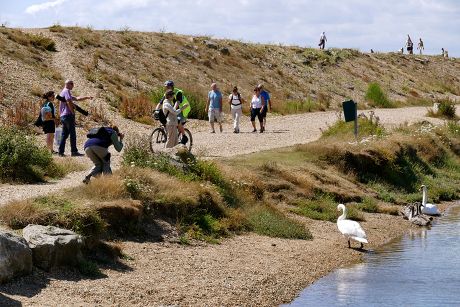 People Enjoy Hot Weather Hurst Spit Editorial Stock Photo - Stock Image ...