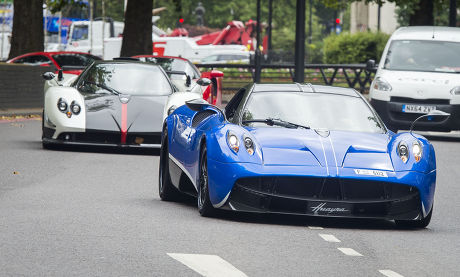 Rare Pagani Huayra Driving Along Park Editorial Stock Photo - Stock ...