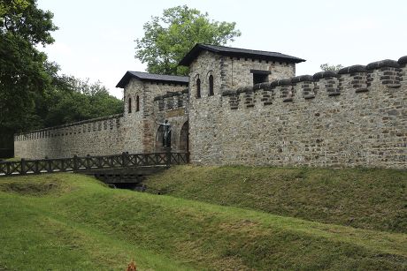 Main Gate Earthworks Reconstructed Roman Fort Editorial Stock Photo ...