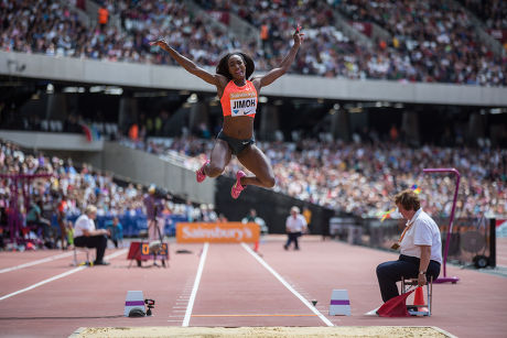 Funmi Jimoh Long Jump Sainsburys Anniversary Editorial Stock Photo ...