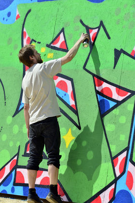 Graffiti Artists Display Their Skills Ebrington Editorial Stock Photo ...