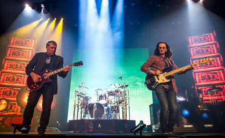 Rush in concert at MGM Grand, Las Vegas, USA - 25 Jul 2015 Stock ...