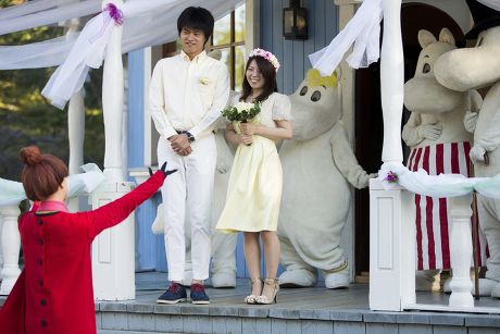 Couple have a Moomin themed wedding, Naantali, Finland - 14 Aug 2015 ...