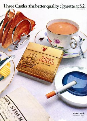 Old Three Castles Cigarette Advert 1967 Editorial Stock Photo - Stock ...