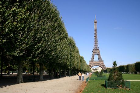 Parc Du Champ De Mars Eiffel Editorial Stock Photo - Stock Image ...