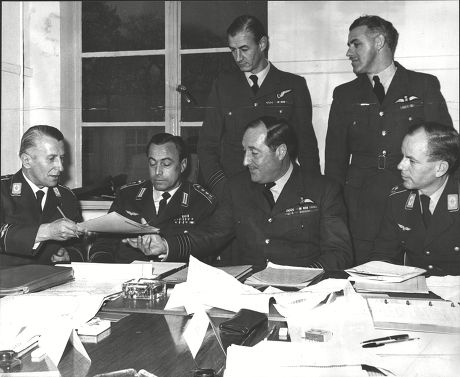 Three Luftwaffe Officers Raf Group Captain Editorial Stock Photo ...