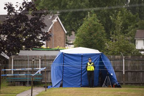 Police Officer Standing Over Police Tent Editorial Stock Photo - Stock ...