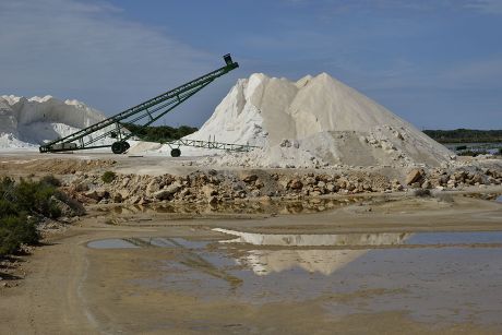 Sea Salt Heaps Salinas De Levante Editorial Stock Photo - Stock Image ...