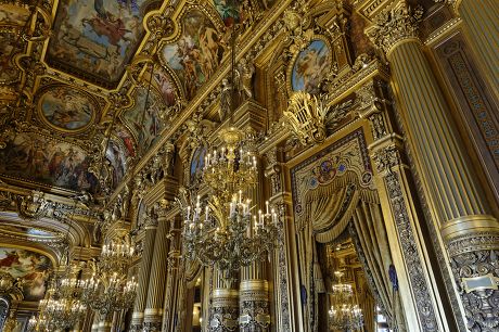 Le Grand Foyer Ornate Ceiling By Editorial Stock Photo - Stock Image ...