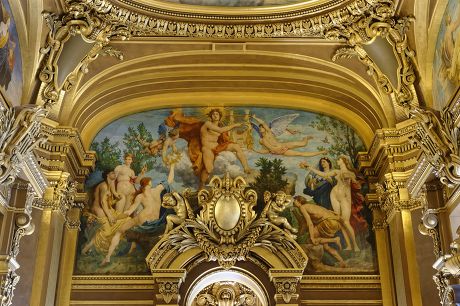 Opera Garnier Fresco Ornate Ceiling By Editorial Stock Photo - Stock ...