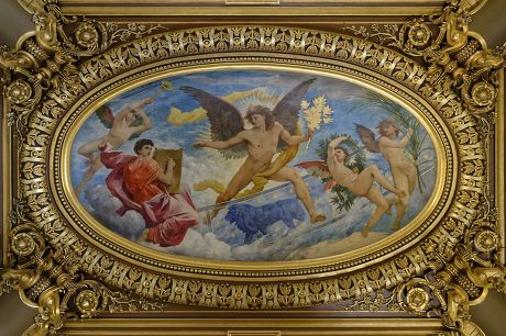 Opera Garnier Fresco Ornate Ceiling By Editorial Stock Photo - Stock ...